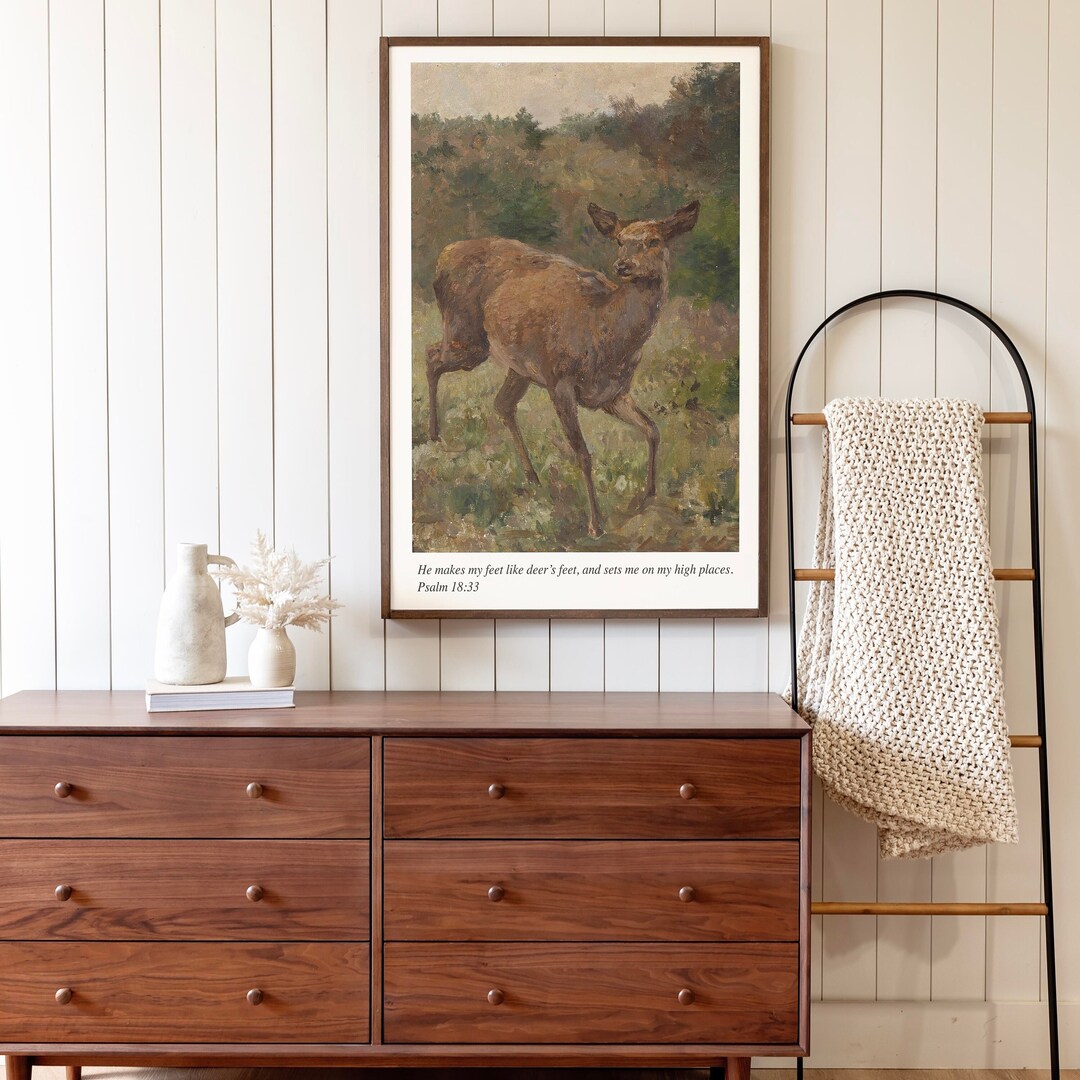 Vintage Psalms Scripture Wall Art | Psalm 18 Wall Decor | Vuntage Deer ...