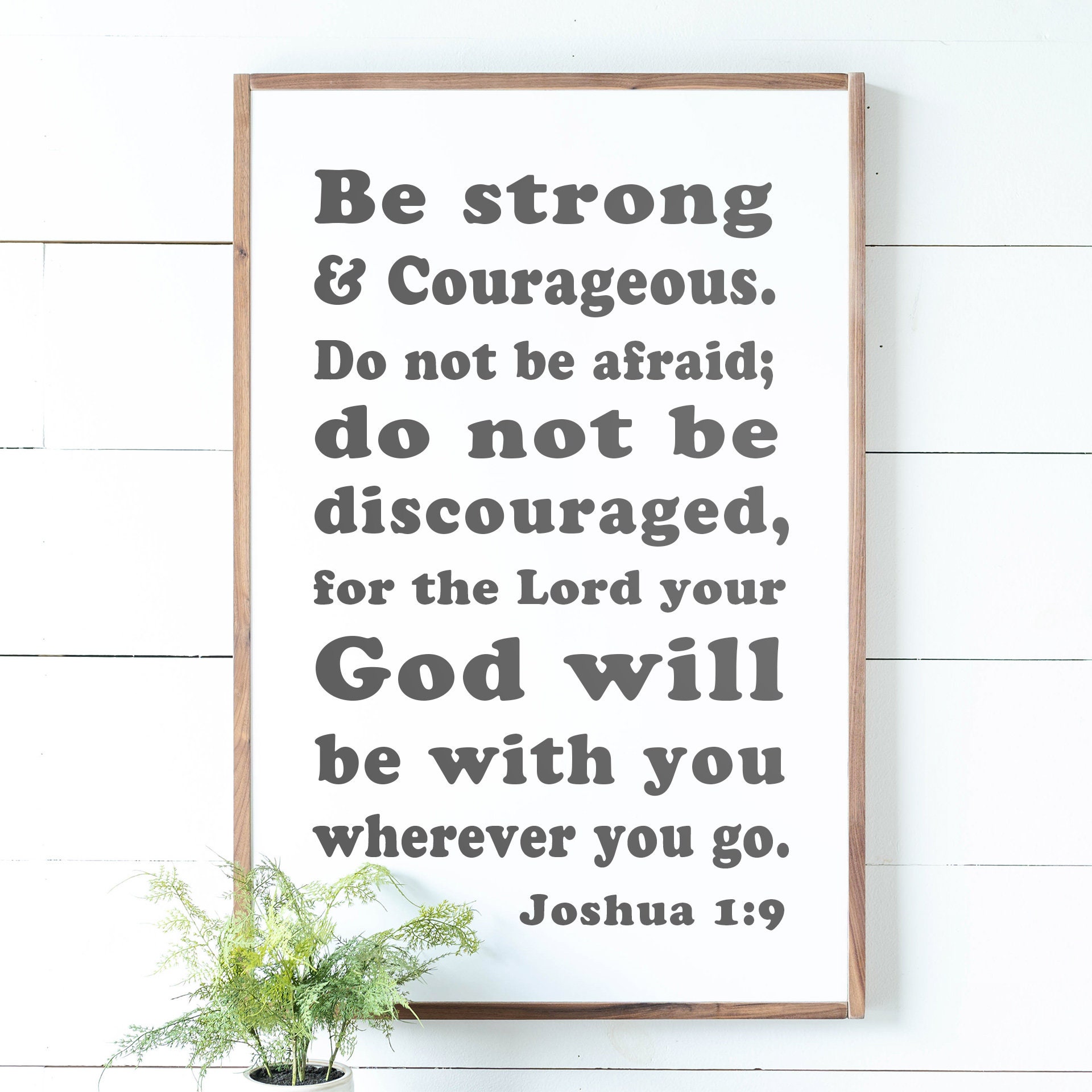 Be Strong and Courageous Sign Christian Signs Kid's - Etsy