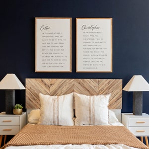 Custom Wedding Vows Sign Set | Personalized Anniversary Gift - Etsy