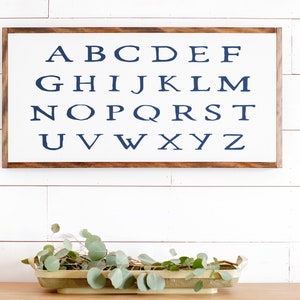 ABC Wall Art ABC Sign Alphabet Wood Sign School Room | Etsy