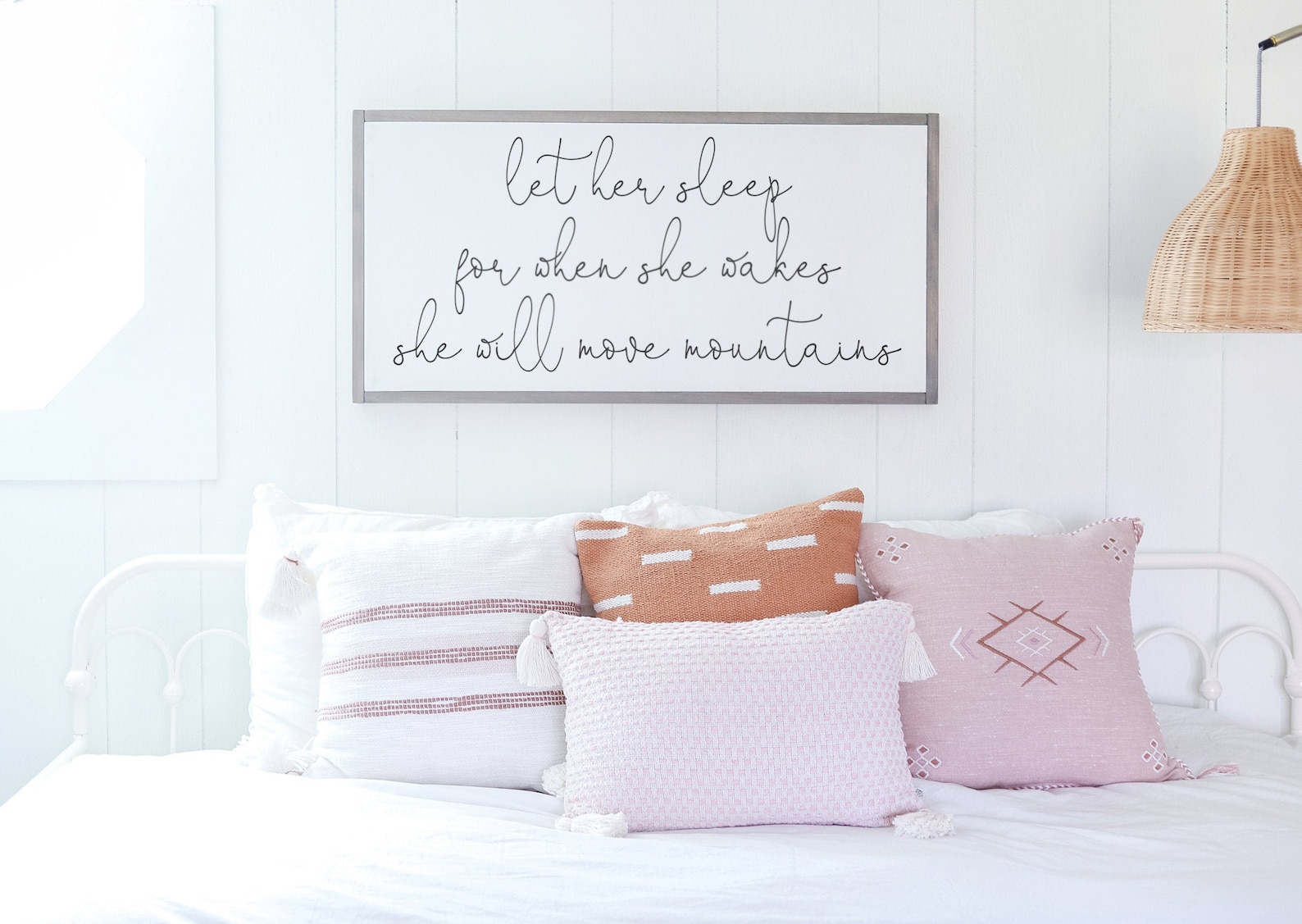 Girls Room Wall Decor Let Her Sleep for When She Wakes She | Etsy