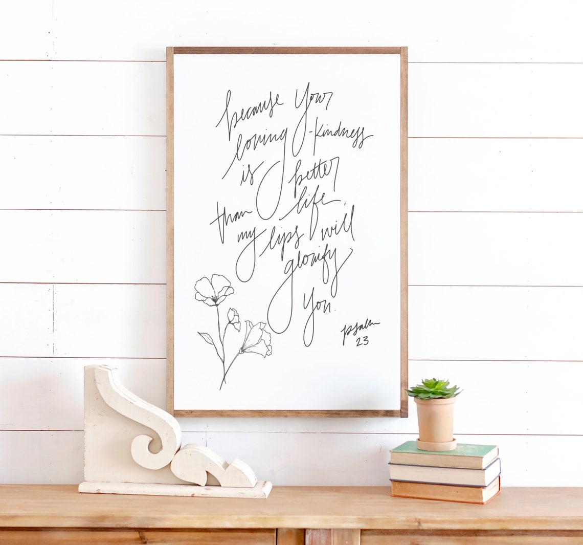 Hand Lettered Scripture Sign Bible Verse Sign Christian - Etsy