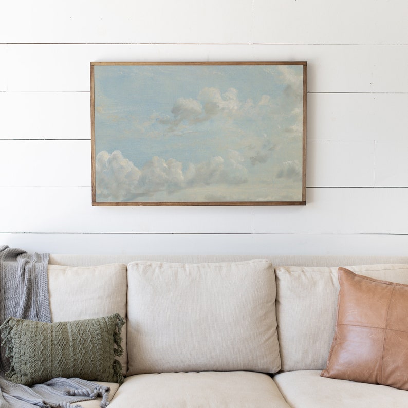 Clouds Wall Art Living Room Wood Sign Clouds Wall Decor | Etsy