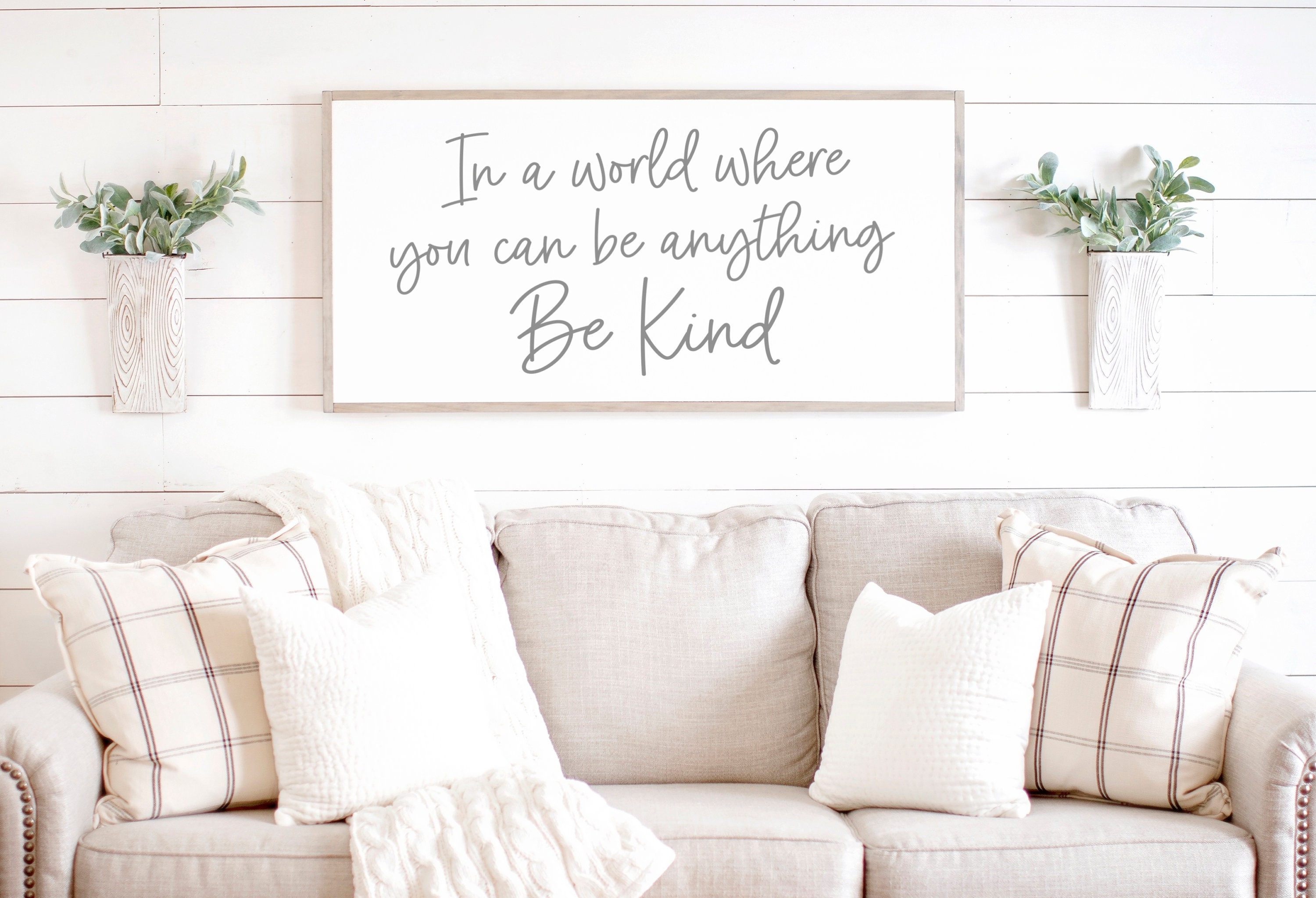 Be Kind Sign Living Room Wall Decor Girls Room Sign in A - Etsy