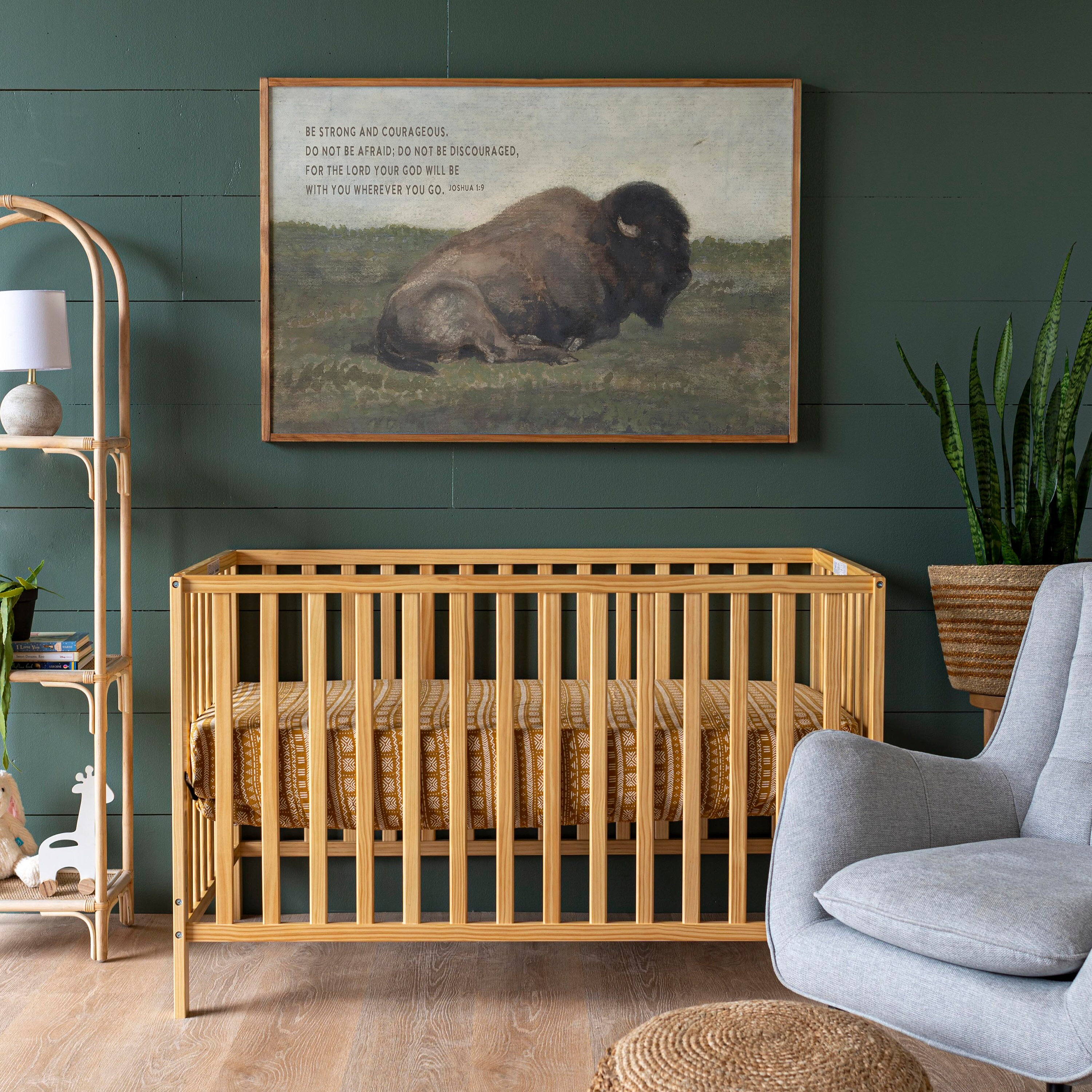 Buffalo Scripture Print | Vintage Boys Room Wall Art, Joshua 1:9 | 554 ...