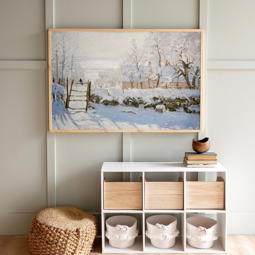 Monet 'the Magpie' Framed Winter Landscape Art Sign | 231 - Etsy