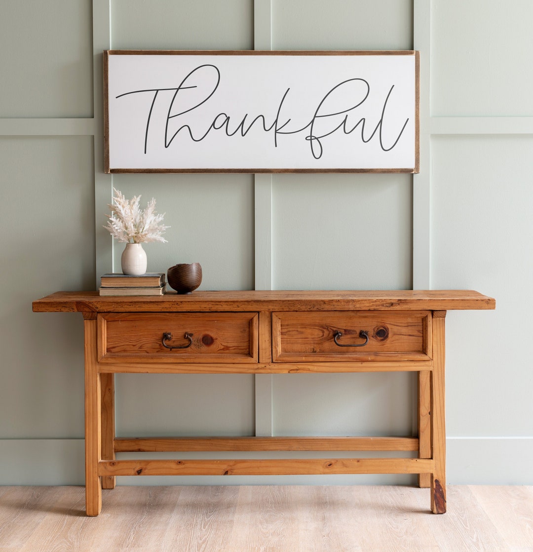 Thankful Sign | Thankful Sign on Wood | Thanksgiving Signs | Fall Signs ...