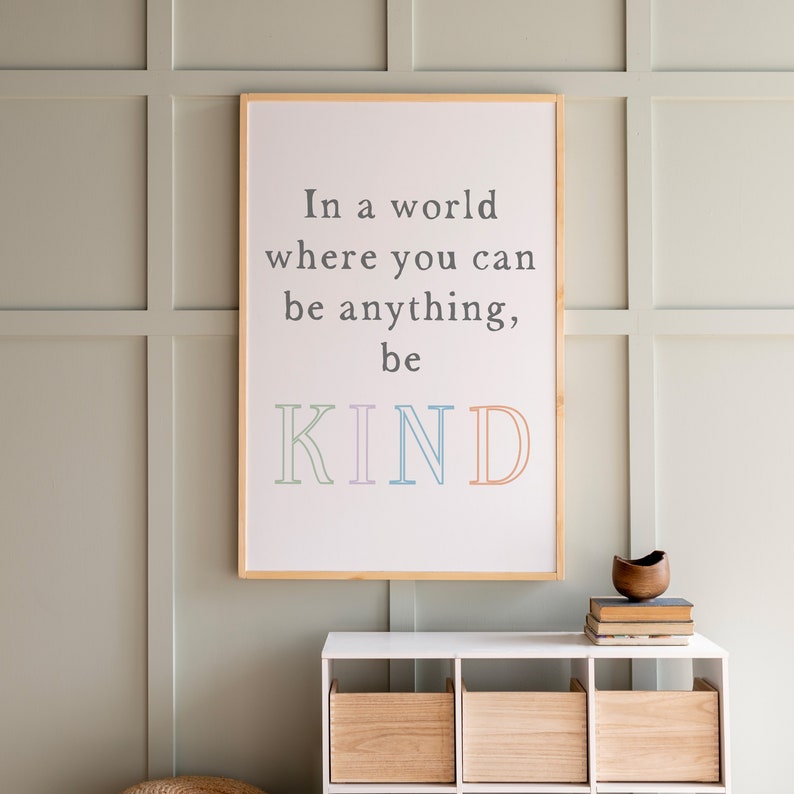 Be Kind Sign: Girls Room Decor, Kid's Wall Art | 345 - Etsy