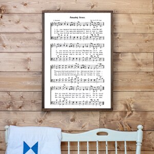 Amazing Grace Sign Song Lyric Gift Amazing Grace Sheet - Etsy