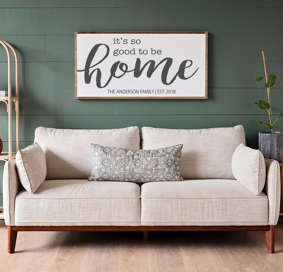It's so Good to Be Home Sign Housewarming Gift Custom Name Sign Wood ...