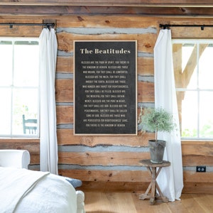 The Beatitudes Sign | Bible Verse Sign | Christian Wall Art | 181 - Etsy