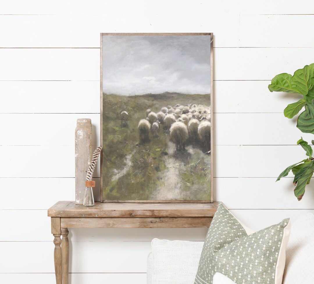 Sheep in A Meadow Sign Living Room Wood Sign Sheep Wall - Etsy