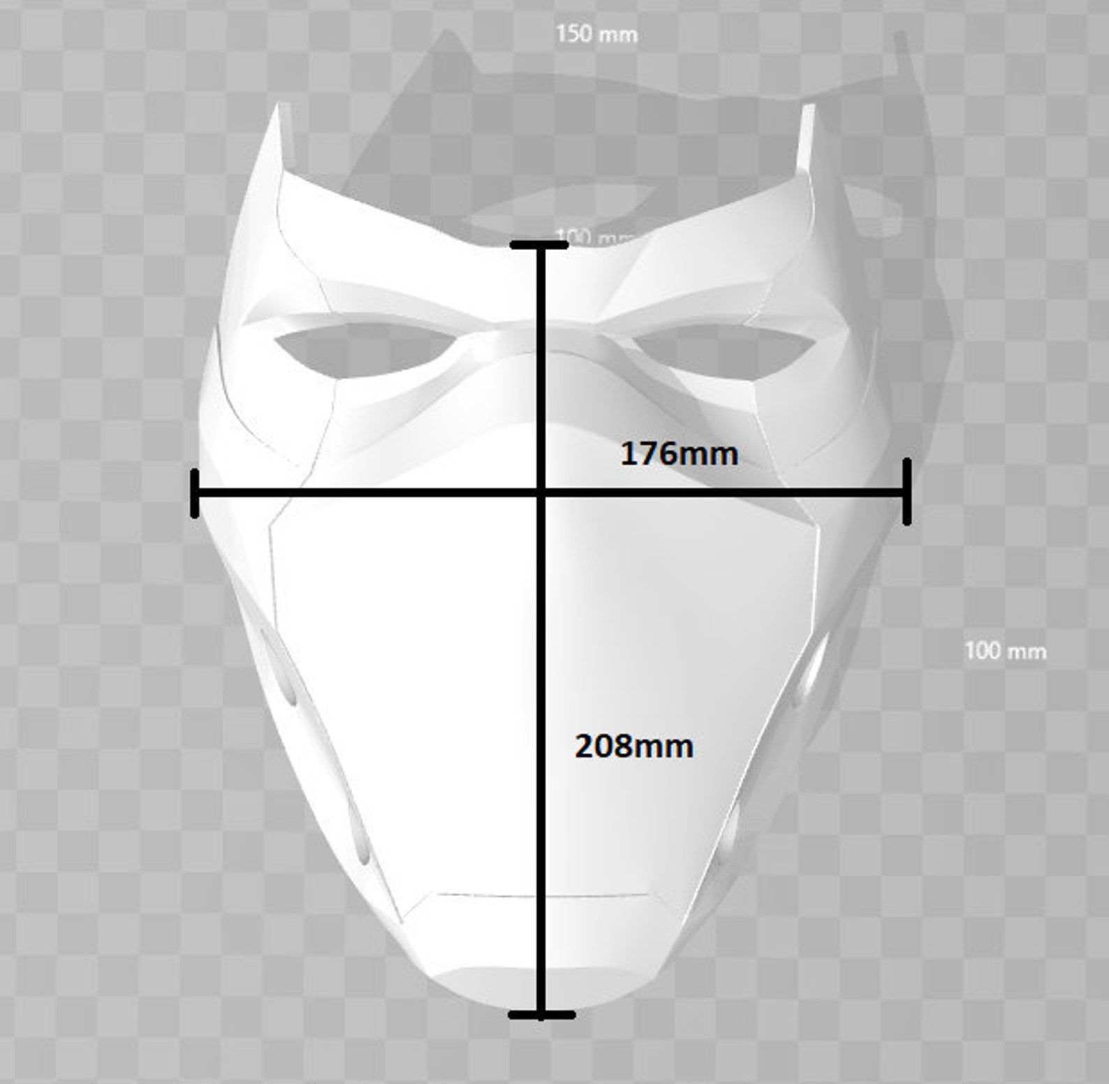 Red Hood Mask Version 2 - Etsy