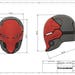 Red Hood Cyborg Ninja Helmet 3D Model STL File - Etsy