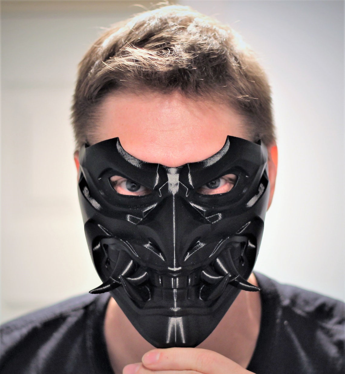 Oni Red Hood Mask oni Mask - Etsy