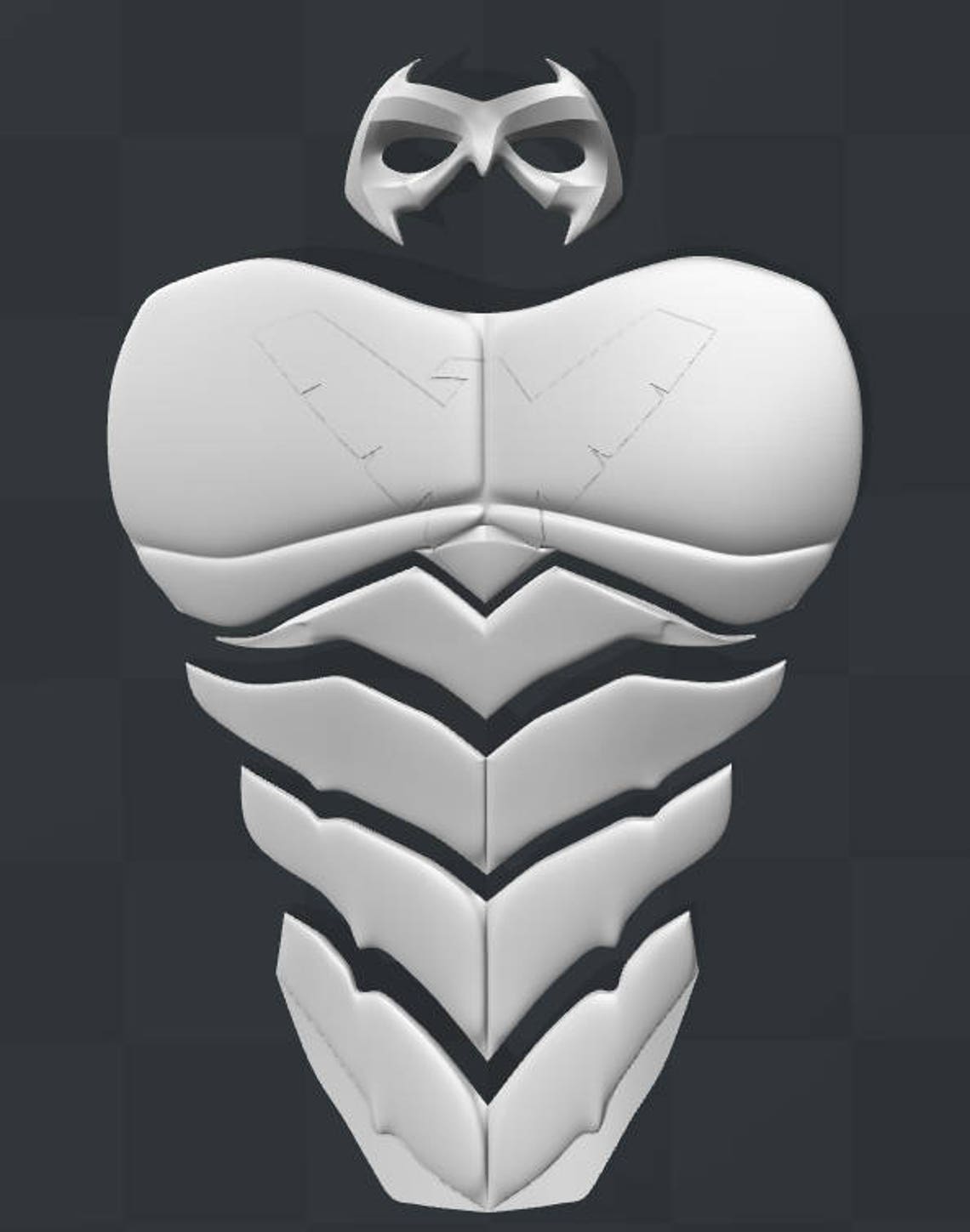Nightwing Chest Armor With Free Mask 3D Model STL Files - Etsy