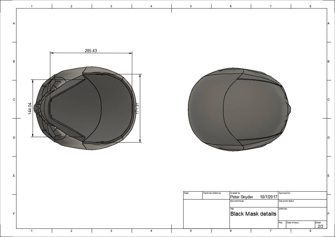 Black Mask Helmet 3D Model STL File - Etsy