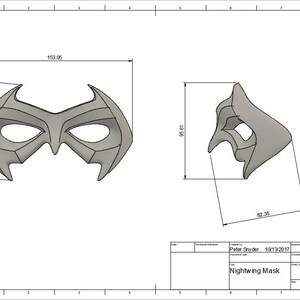 Nightwing Chest Armor With Free Mask 3D Model STL Files - Etsy