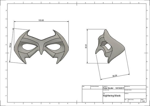 Nightwing Mask Outline