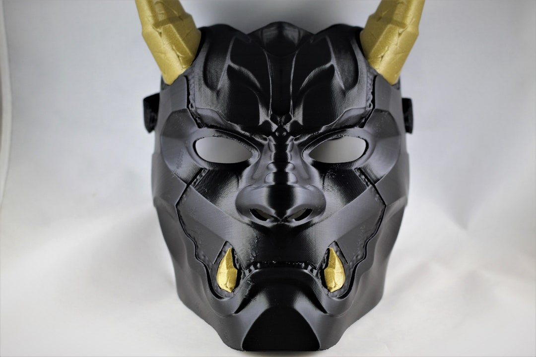Oni Red Hood Mask Version 2 oni Mask - Etsy