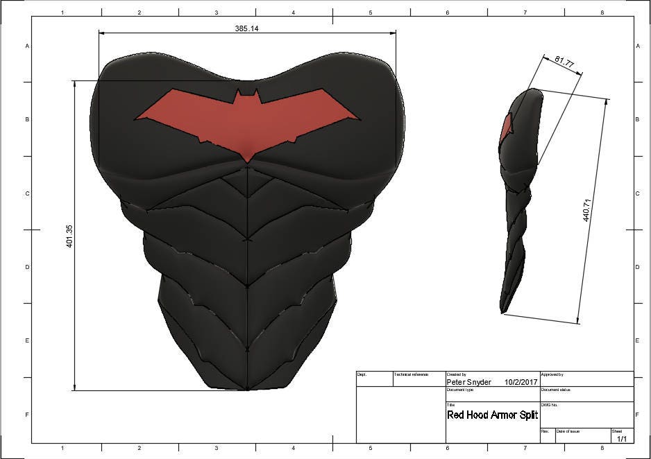 Red Hood Chest Armor 3D Model STL Files - Etsy