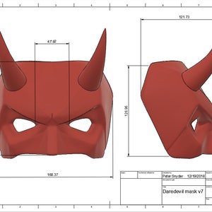 Daredevil Mask 3D Model STL File - Etsy