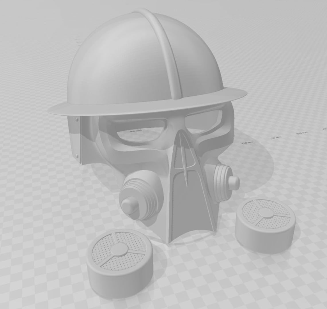 Gas Mask Helmet 3D Model STL File | Etsy