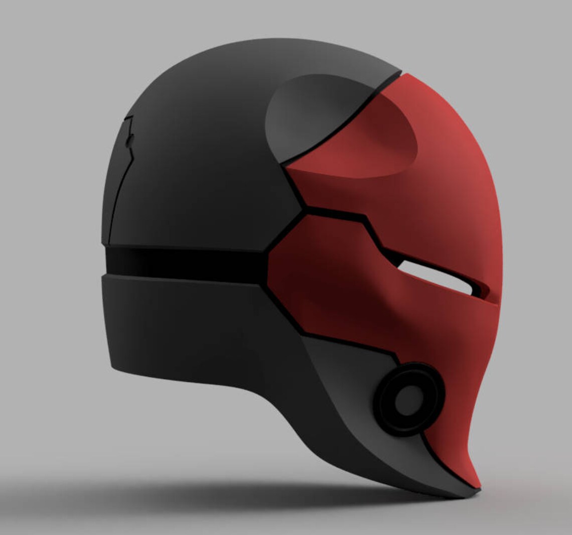 Red Hood Cyborg Ninja Helmet 3D Model STL File - Etsy