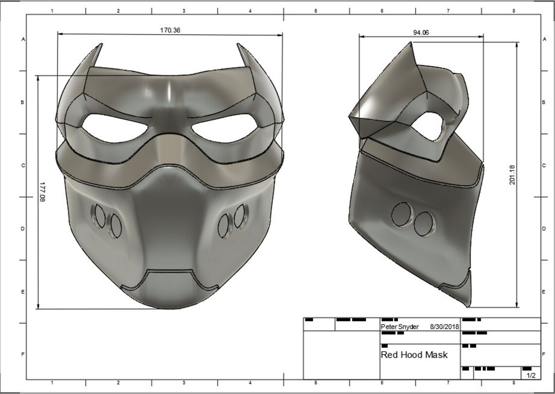 Red Hood Mask 3D Model STL Files - Etsy Denmark