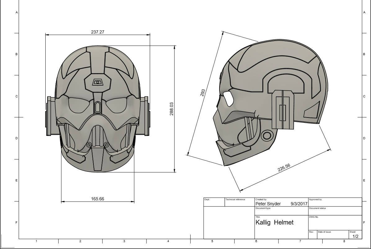 Darth Nox Kallig Helmet Star Wars 3D Model STL Files - Etsy