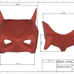 Daredevil Mask 3D Model STL File - Etsy