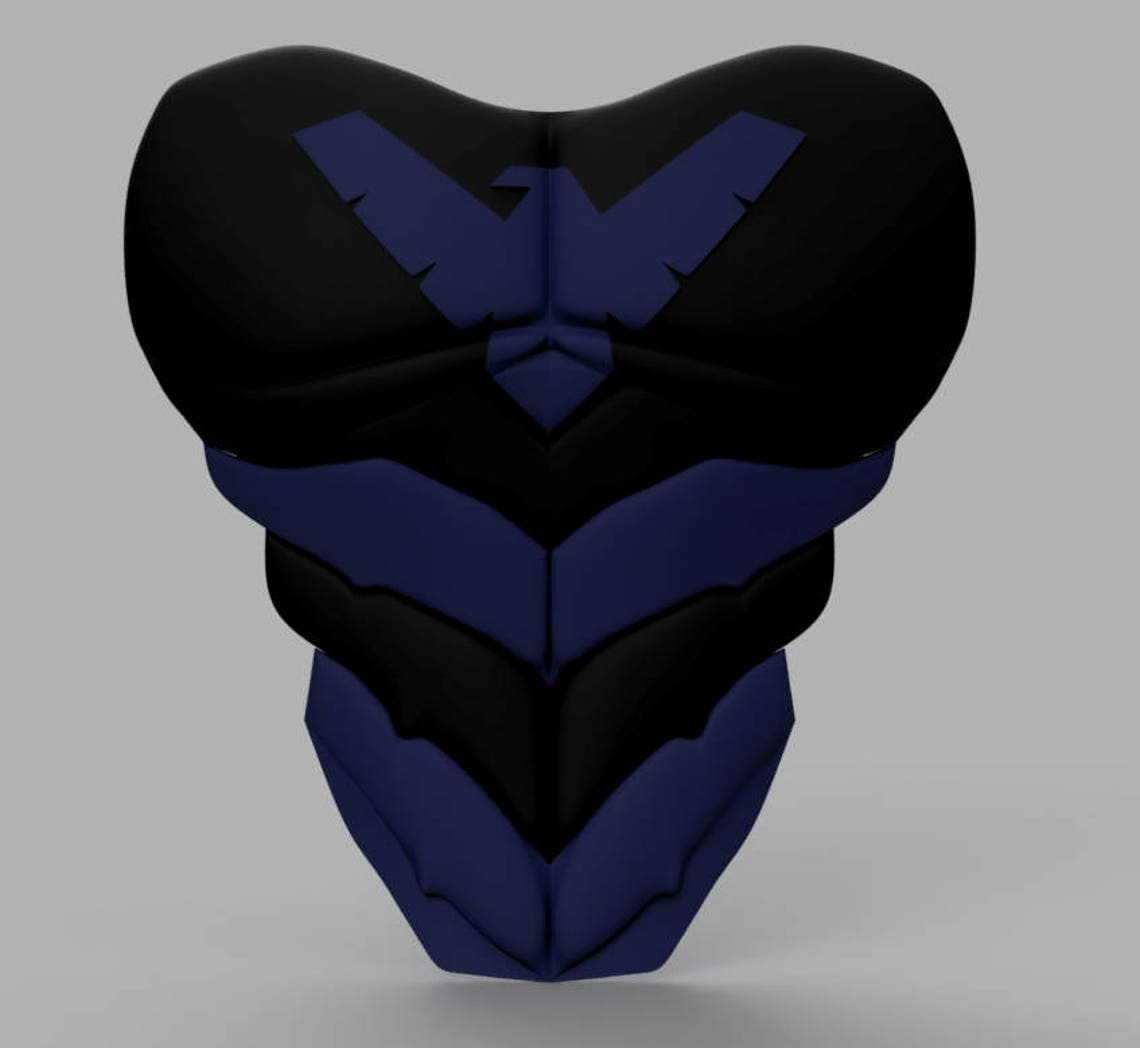 Nightwing Chest Armor With Free Mask 3D Model STL Files - Etsy
