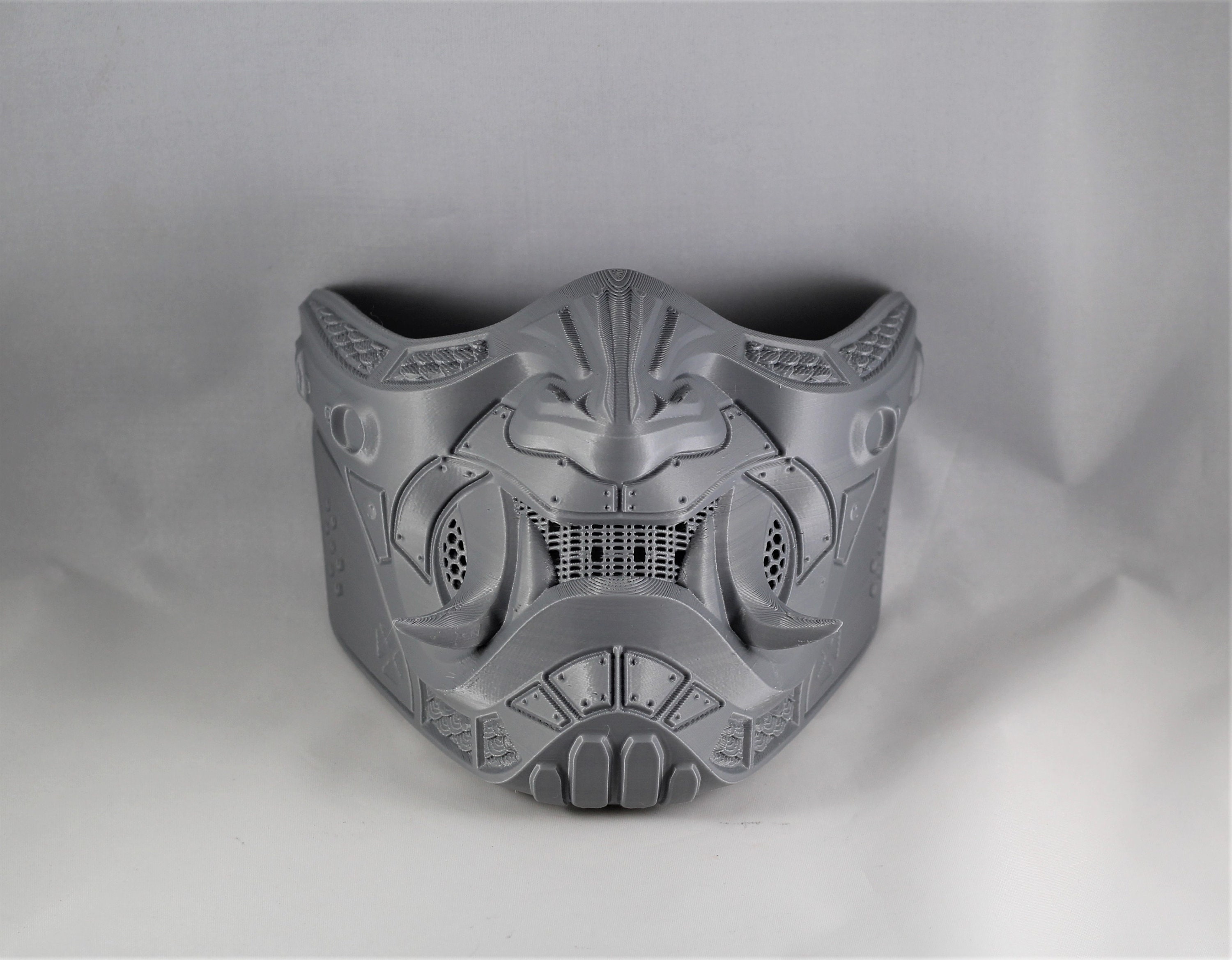Half Cyber Oni Mask - Etsy