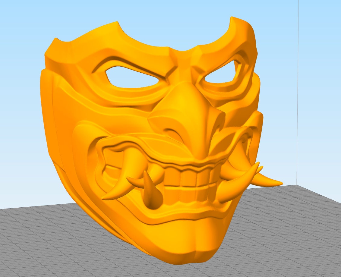 Oni Red Hood Mask 3D Model OBJ File - Etsy