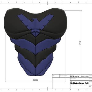 Nightwing Chest Armor With Free Mask 3D Model STL Files - Etsy