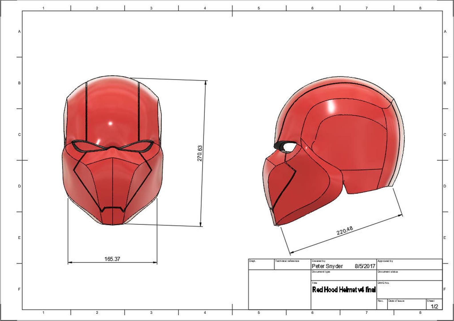 Red Hood Helmet Version 3 3D Model STL Files - Etsy