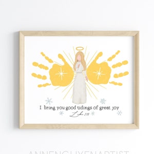 Nativity Handprint Christmas Annunciation Angel Handprint Craft ...