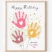 Happy Birthday Handprint Art Gift Keepsake Balloons Bouquet Craft DIY ...