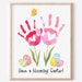 Happy Easter Handprint Art Footprint Little Chick Spring DIY Gift ...