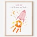Mother's Day Craft Handprint Art Love You to the Moon and Back Father's ...
