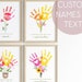 Happy Birthday Handprint Art Gift Keepsake Balloons Bouquet Craft DIY ...