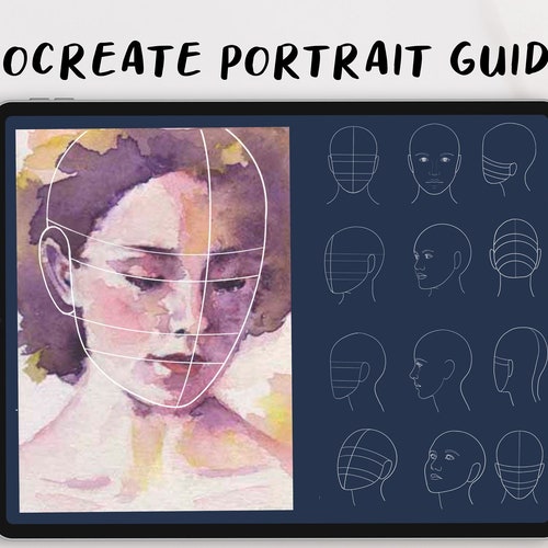 Procreate Portrait Guide Stamps Faces Guide Stamp Brushes - Etsy