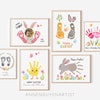 Happy Easter Handprint Art Footprint Little Chick Spring DIY Gift ...
