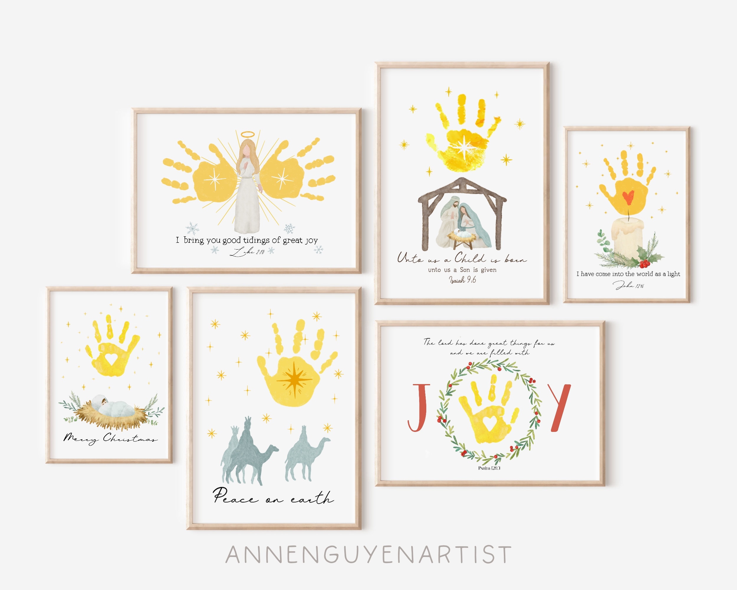Christian Christmas Kids Craft Sunday School Handprint Art Nativity 6 ...