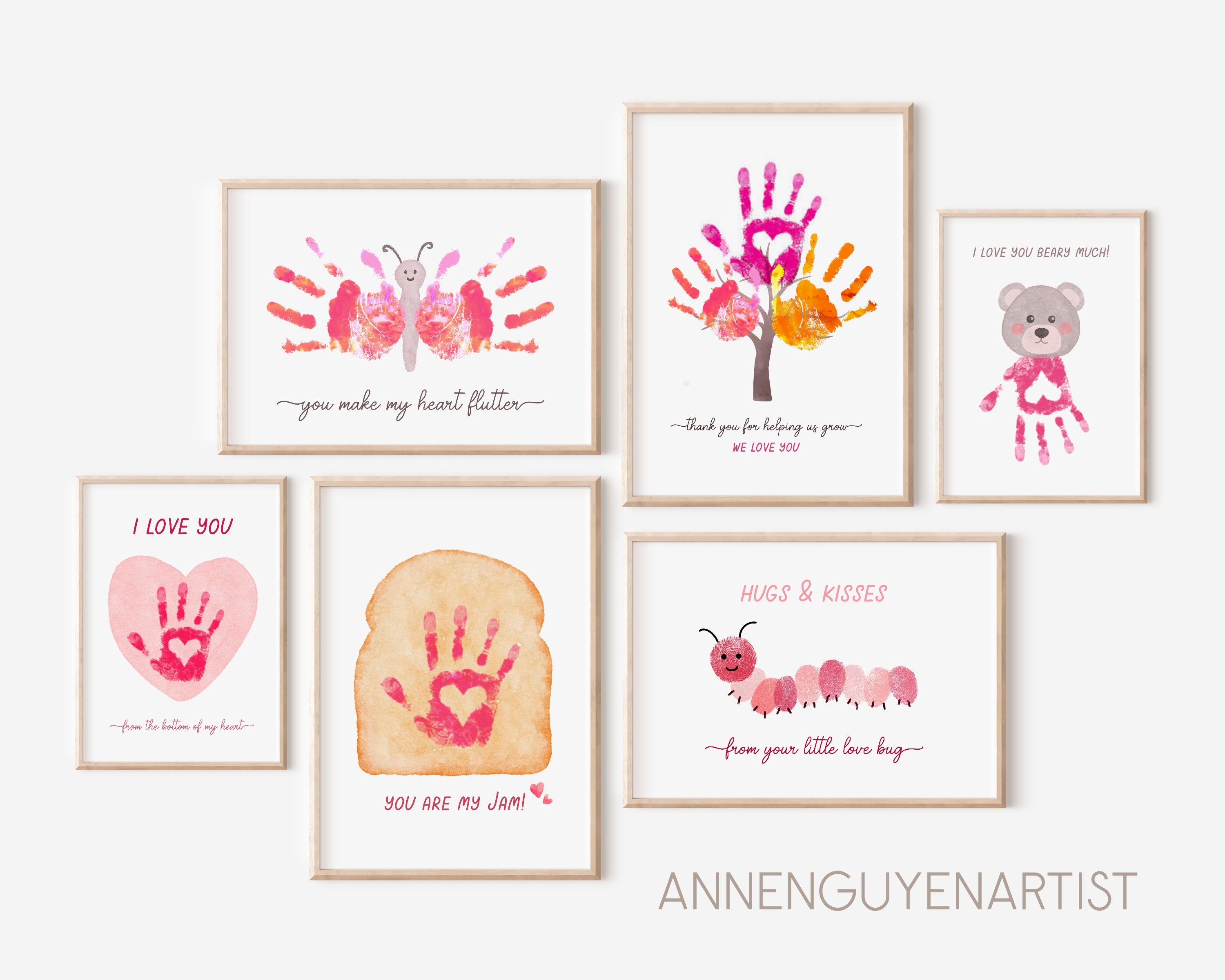 Mother's Day Handprint Art Activity Set of 12 Prints - Etsy UK