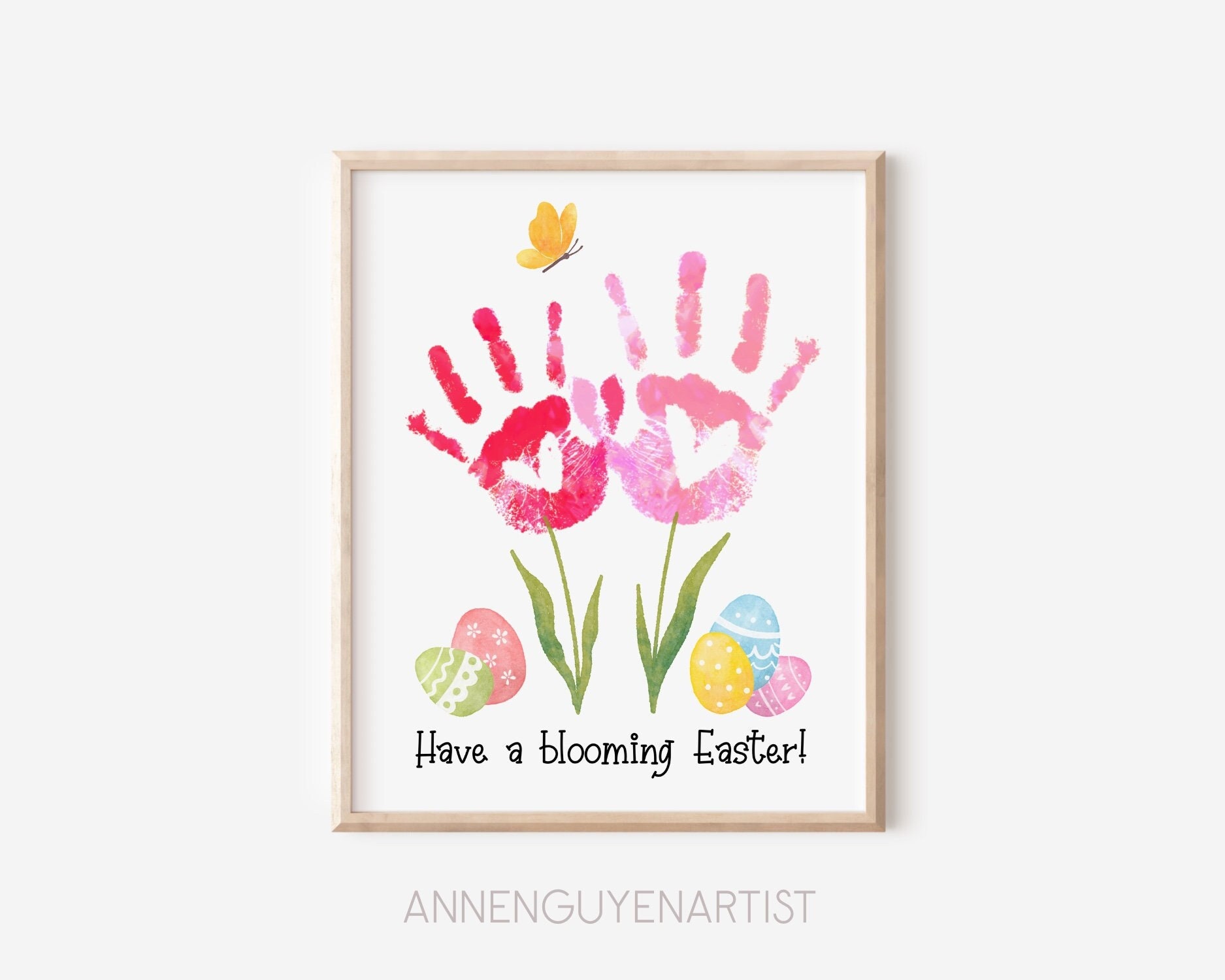 Happy Easter Handprint Art Footprint Little Chick Spring DIY Gift ...