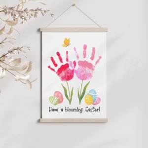 12 Easter Handprint Art Footprint Spring Bouquet Easter Eggs Bunny DIY ...