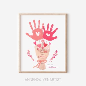 20 Valentine Handprint Art Printable Valentine's Day Classroom Mom ...