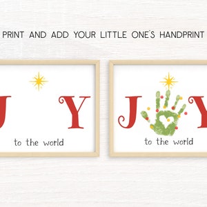 Joy Ornament Handprint Nativity My First Christmas Joy to the World ...