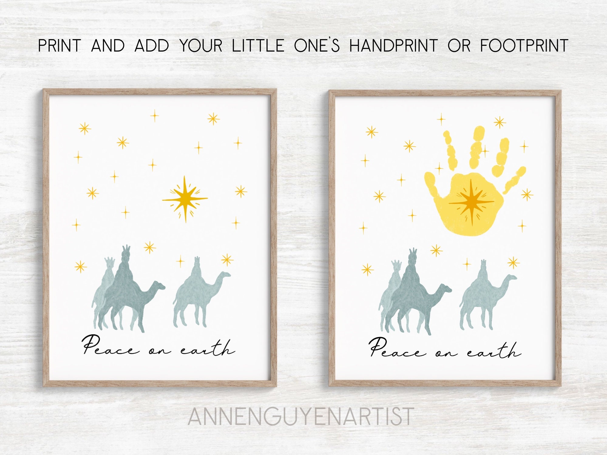Christian Christmas Kids Craft Sunday School Handprint Art Nativity 6 ...